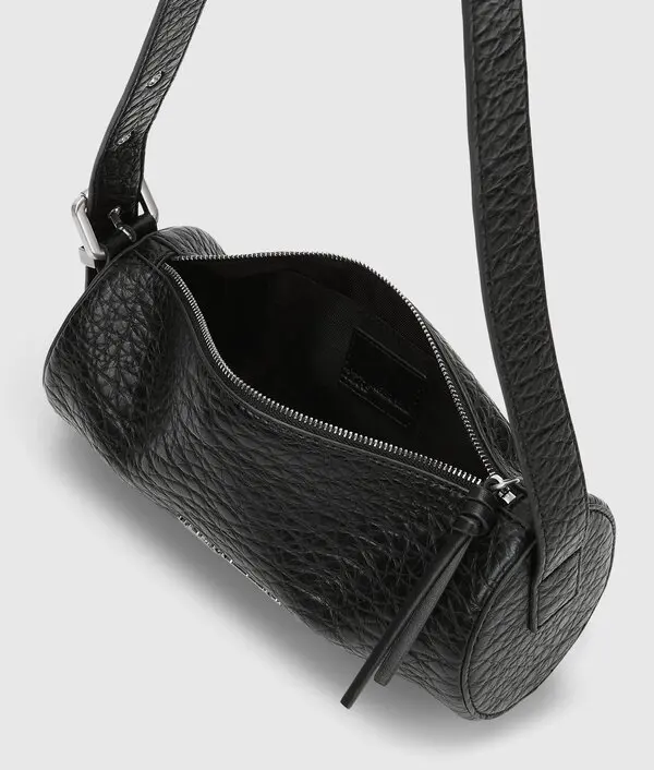 Karl Lagerfeld City Textured Barrel Bag - Black