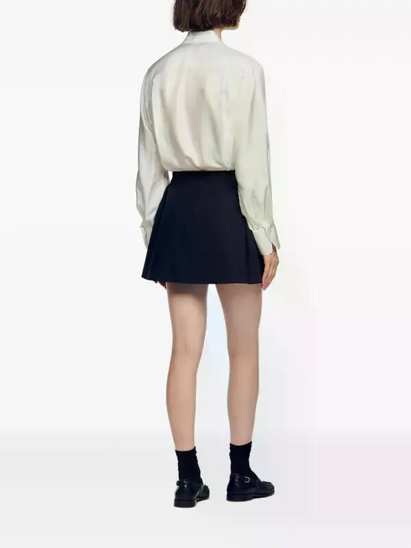 Sandro Pinstripe Belted Mini Skirt
