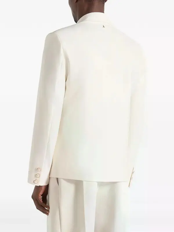 Manière De Voir Didier In Off White Double-breasted Tailored Suit Blazer
