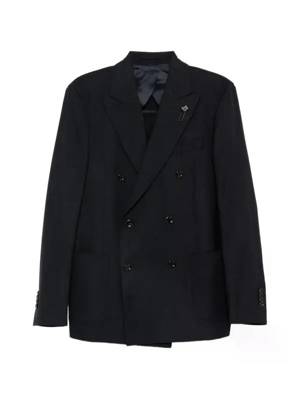 LARDINI Double-breasted Peak-lapel Blazer