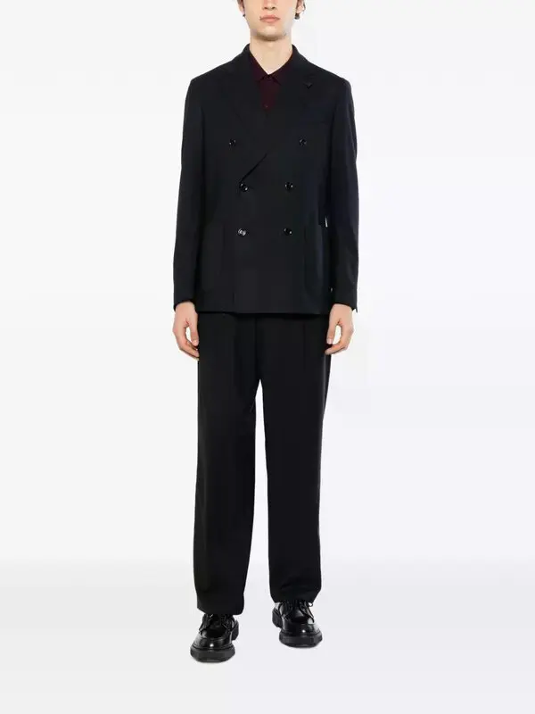 LARDINI Double-breasted Peak-lapel Blazer