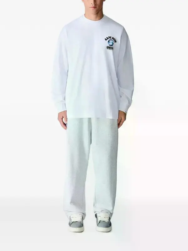 AAPE BY *A BATHING APE Aapenow Logo-print Long-sleeve T-shirt - White