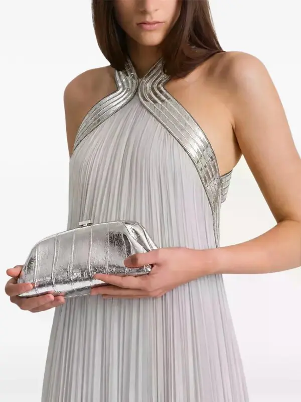 Alberta Ferretti Mini Eel Leather Clutch Bag