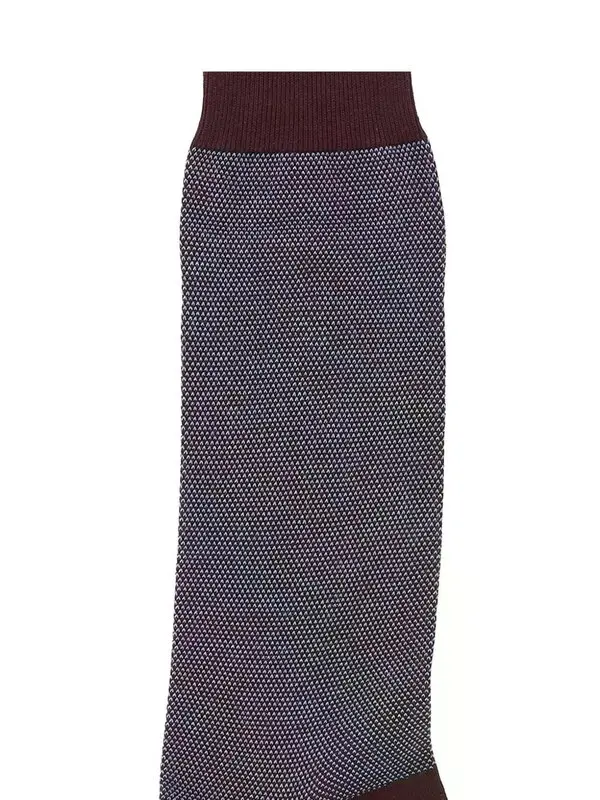 ANT45 Textured-knit Ribbed-cuff Socks
