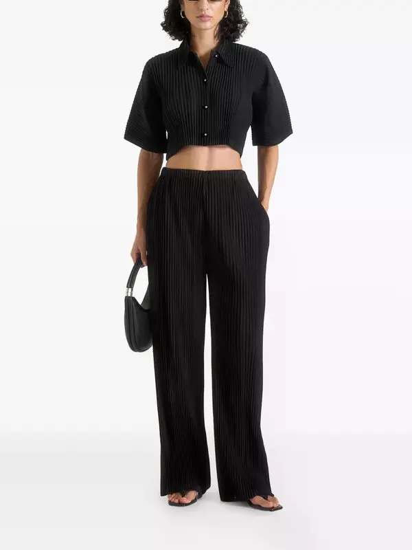 Manière De Voir Lila In Pleated Wide-leg Trousers