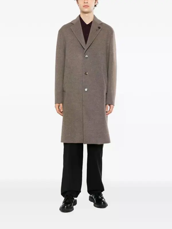 LARDINI Single-breasted Notched-lapels Coat