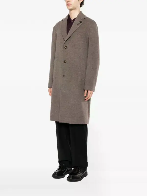 LARDINI Single-breasted Notched-lapels Coat