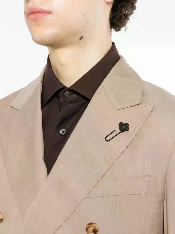 LARDINI Double-breasted Peak-lapel Suit