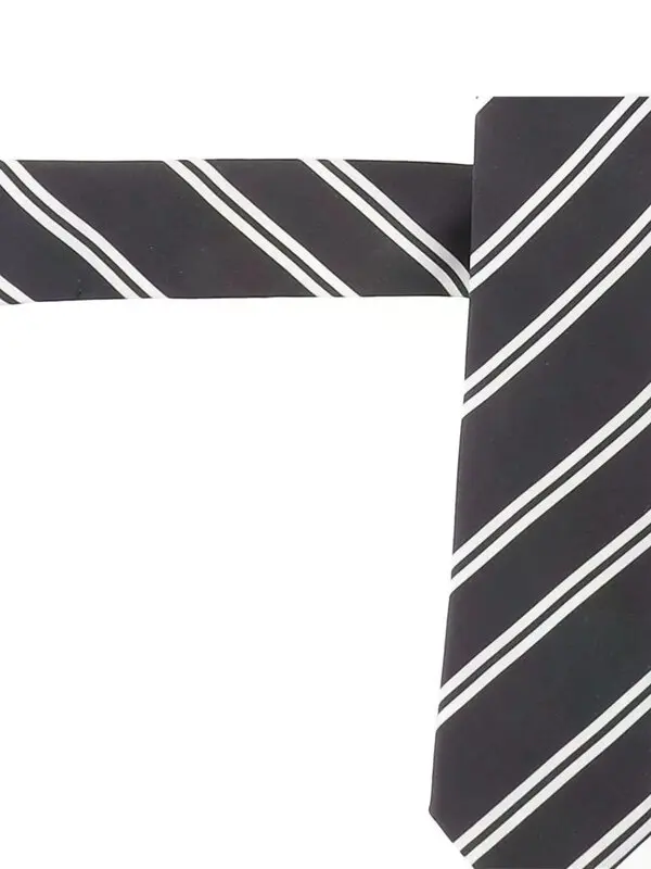 BOSS Diagonal-stripe Silk Tie - Black