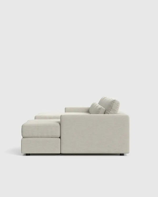 Quince Ashford Deep Seat U Sectional In Performance Basketweave - Ash