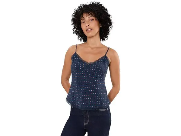 Madewell Lace-trim V-neck Cami Top Clothing - Deep Indigo