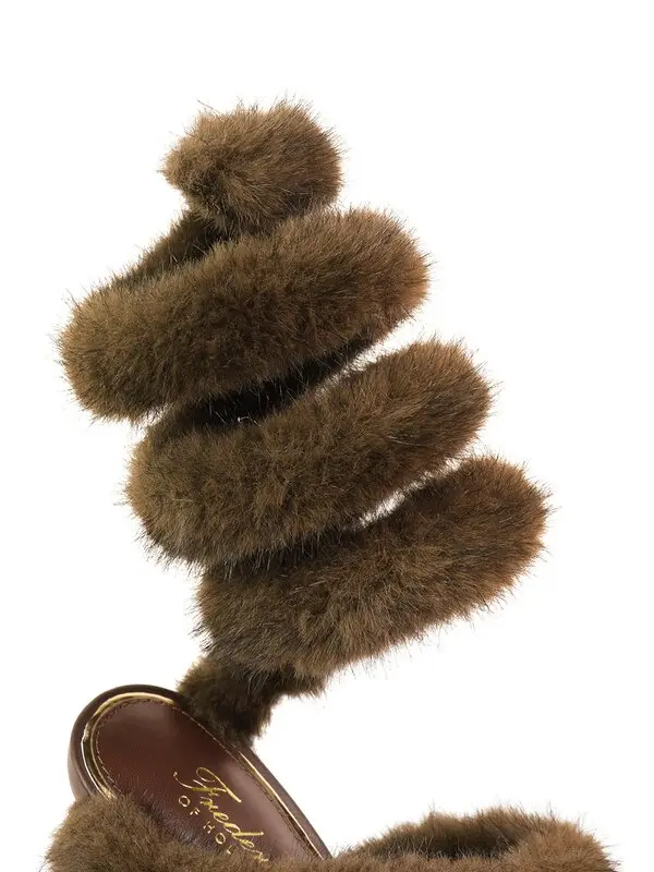 Frederick's Of Hollywood Allure Fluffy Stiletto Sandal