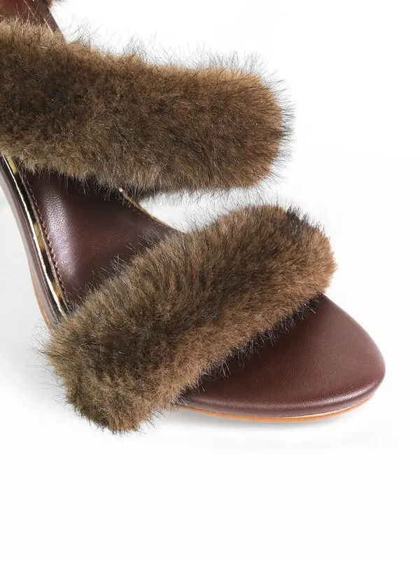 Frederick's Of Hollywood Allure Fluffy Stiletto Sandal