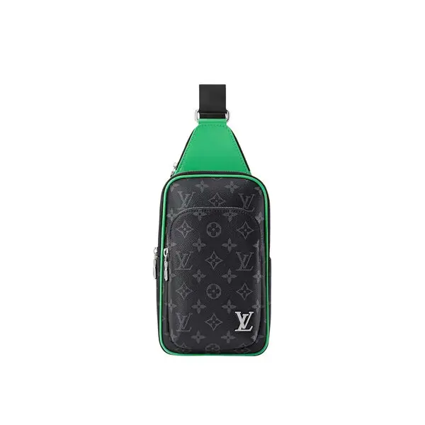 LOUIS VUITTON Avenue Slingbag Pm Monogram Midnight Canvas/bamboo Green