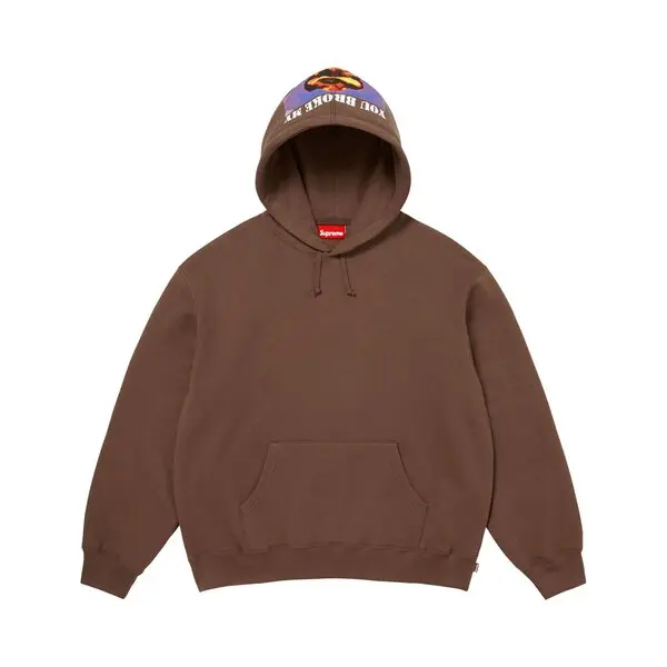 Supreme Heart Hooded Sweatshirt - Brown