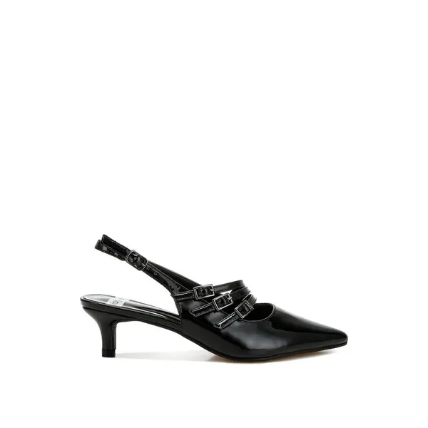RAG & CO Kanebei Triple Strap Slingback Sandals By - Black
