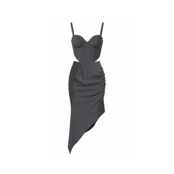 AVENUE N°29 Cut-out Wool Corset Dress
