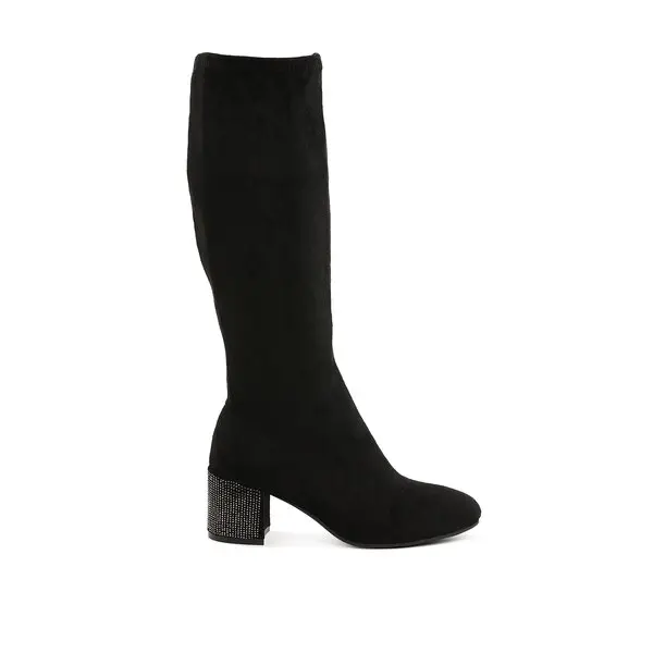 RAG & CO Sinaloa Microfiber Knee High Boots In By - Black