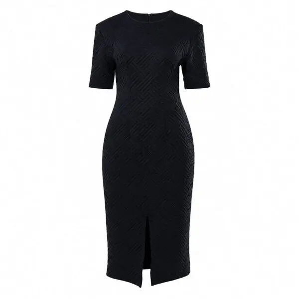 ELAMINS Drop Shoulder Midi Dress
