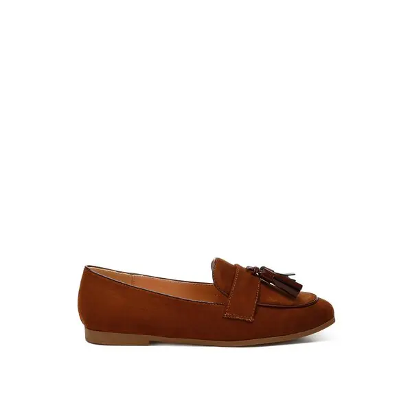 RAG & CO Folklore Micro Suede Tassel Loafers In By