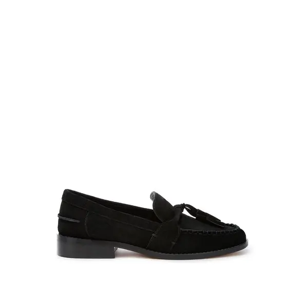 RAG & CO Rhone Tassels Detail Genuine Suede Loafers In By