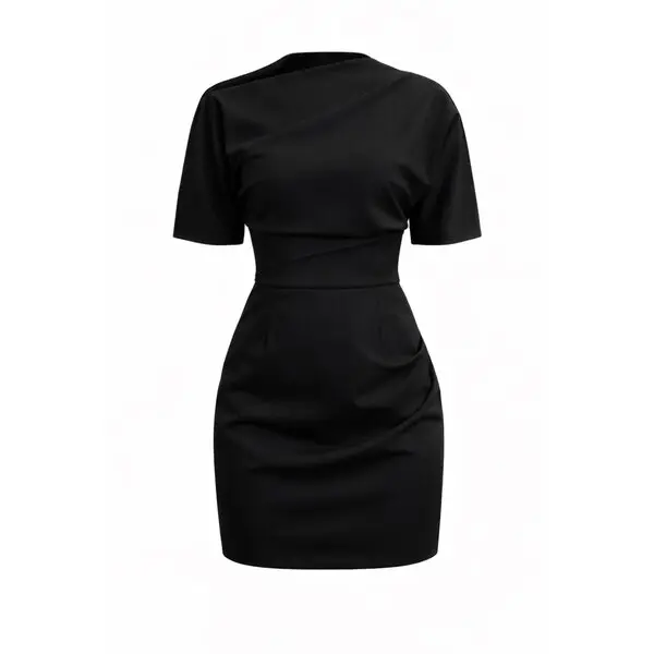 AVENUE N°29 Short Sleeve Gathered Mini Dress