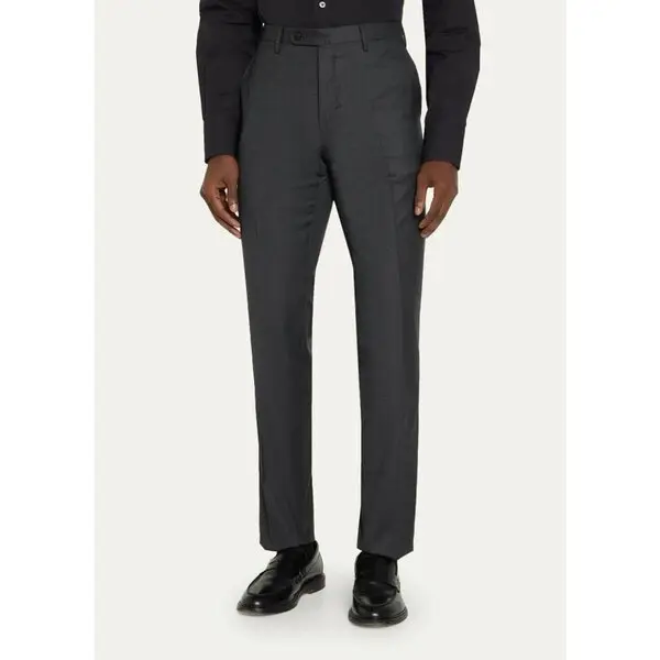 Incotex Sharksin Wool Flat-front Trousers - Grey