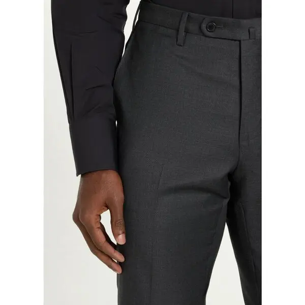 Incotex Sharksin Wool Flat-front Trousers - Grey