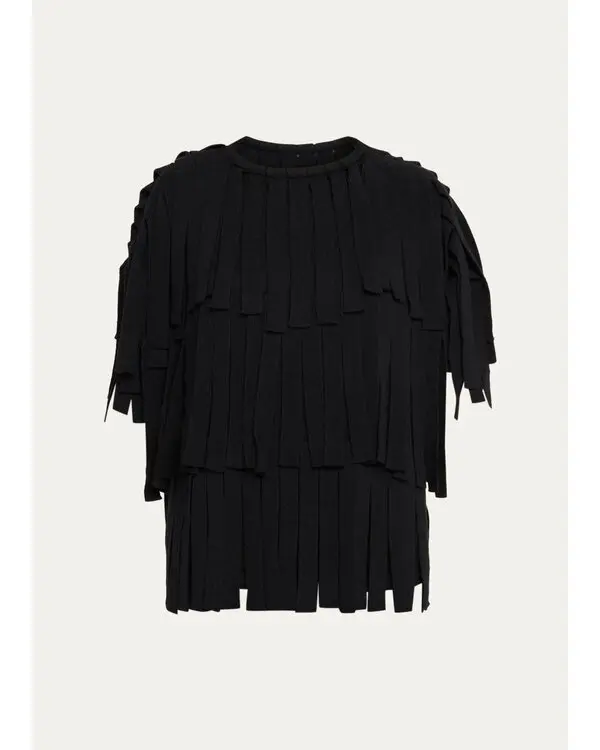 HAIKURE Natalia Tiered Fringe Wool Top