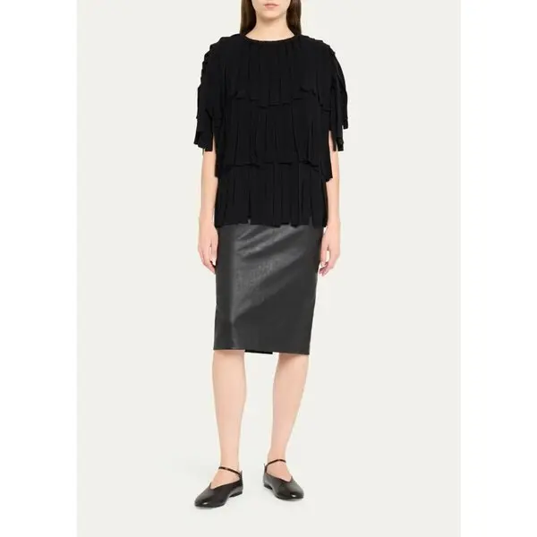HAIKURE Natalia Tiered Fringe Wool Top