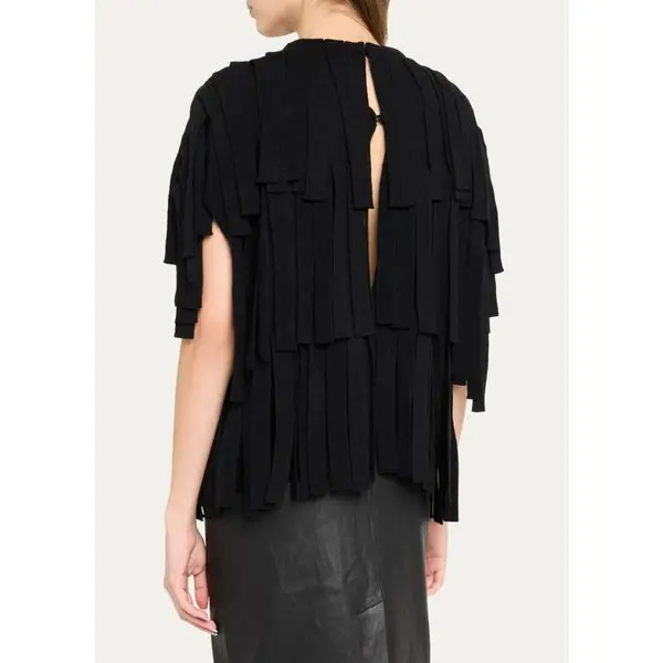 HAIKURE Natalia Tiered Fringe Wool Top