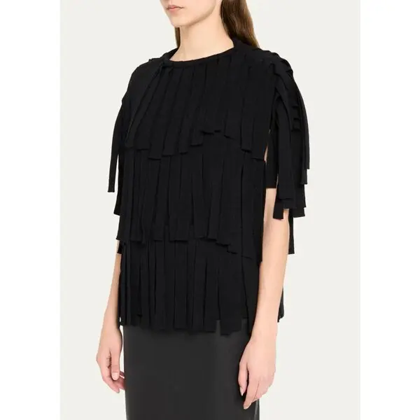 HAIKURE Natalia Tiered Fringe Wool Top