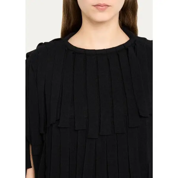 HAIKURE Natalia Tiered Fringe Wool Top