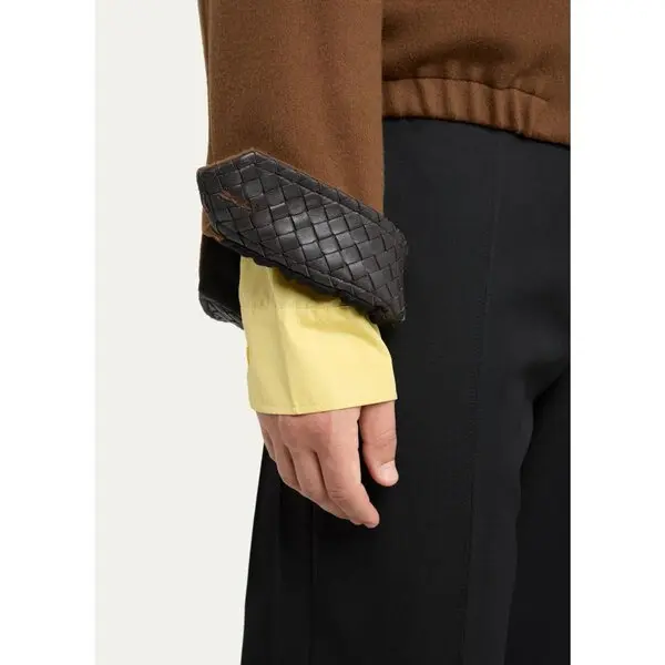 Bottega Veneta Intrecciato-cuffs Brushed Wool-cashmere Blouson Jacket
