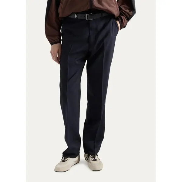Prada Mohair Comfort Straight-leg Pants - Grey