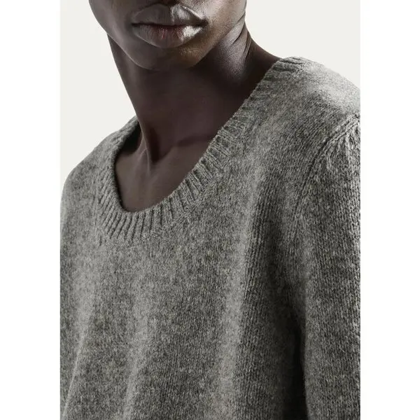 Prada Layered-cuff Wool Scoop-neck Sweater