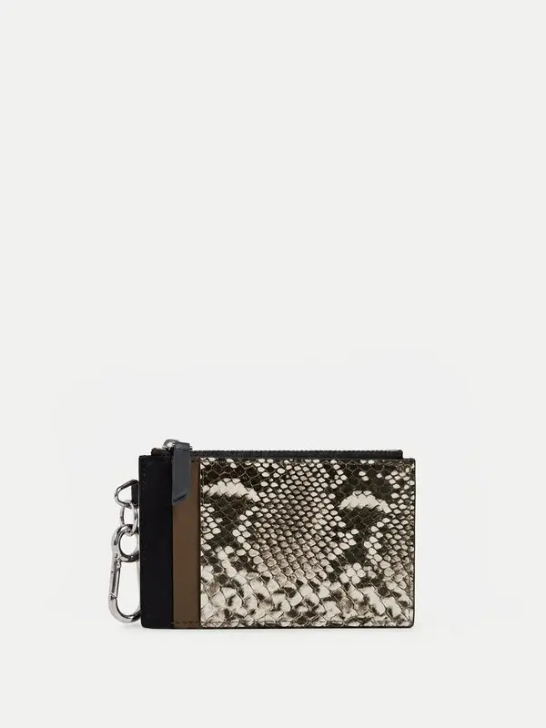 Veronica Beard Snake-embossed Card Holder