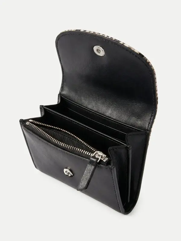 Veronica Beard Snake-embossed Flap Card Holder