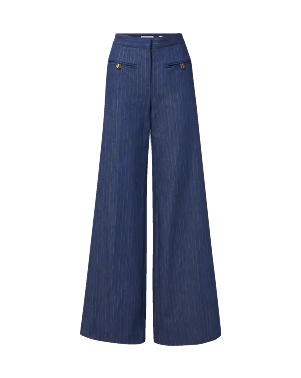 Veronica Beard Ledger Wide-leg Denim Pant