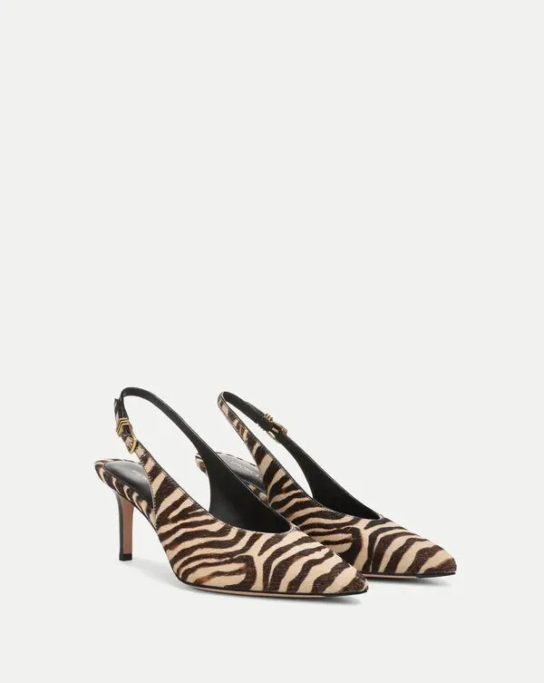 Veronica Beard Luciana Slingback Heel Zebra