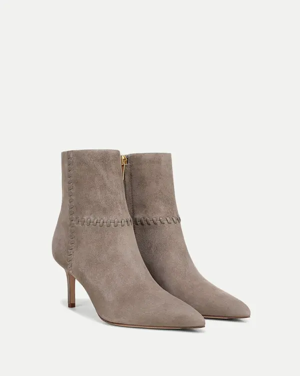 Veronica Beard Lisa Whipstitch Mid-heel Ankle Boot