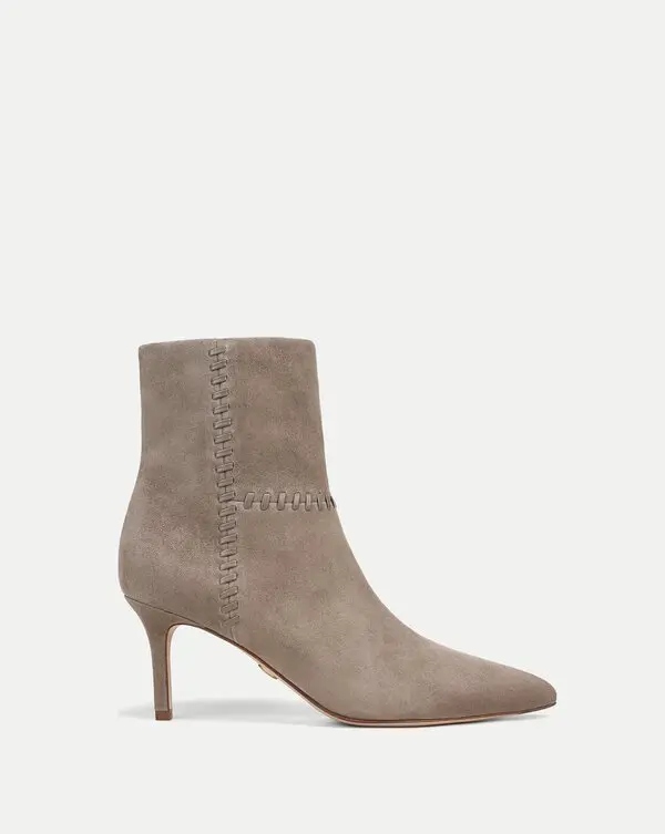 Veronica Beard Lisa Whipstitch Mid-heel Ankle Boot
