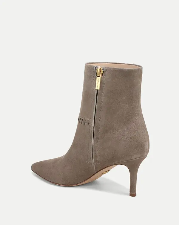 Veronica Beard Lisa Whipstitch Mid-heel Ankle Boot