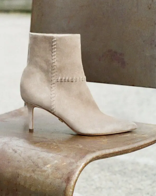 Veronica Beard Lisa Whipstitch Mid-heel Ankle Boot