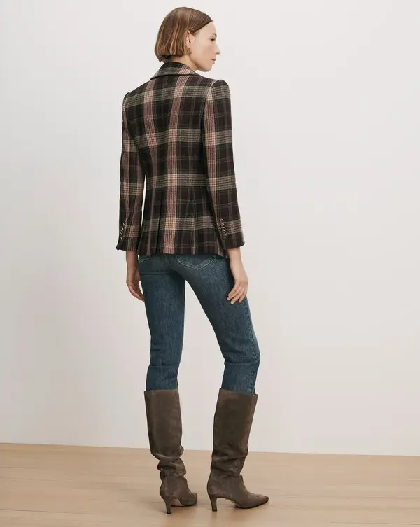 Veronica Beard Cloverfield Plaid Dickey Jacket
