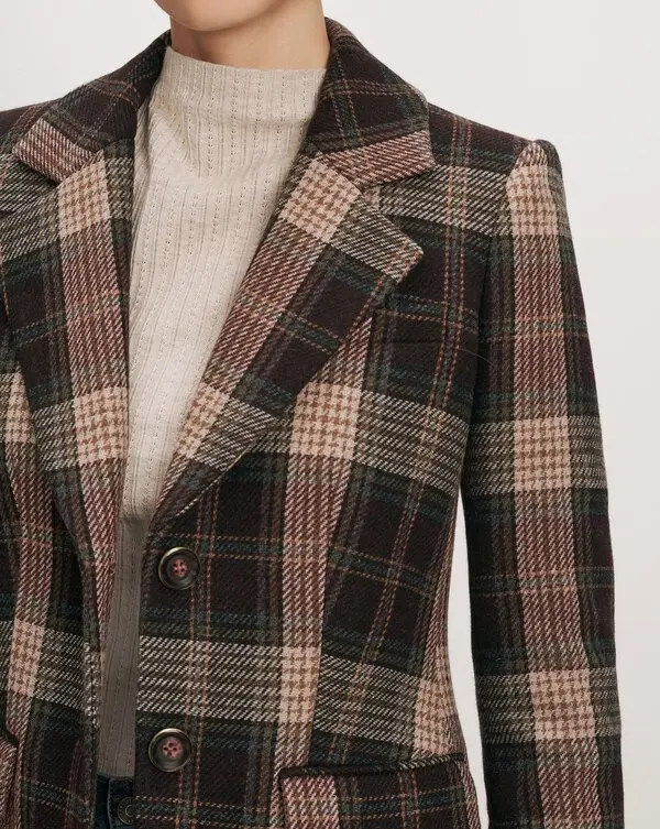 Veronica Beard Cloverfield Plaid Dickey Jacket