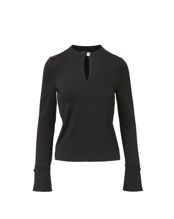 Veronica Beard Zyris Key-hole Top - Black