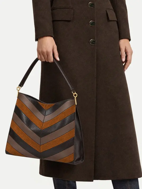 Veronica Beard Chevron Vida Shoulder Bag