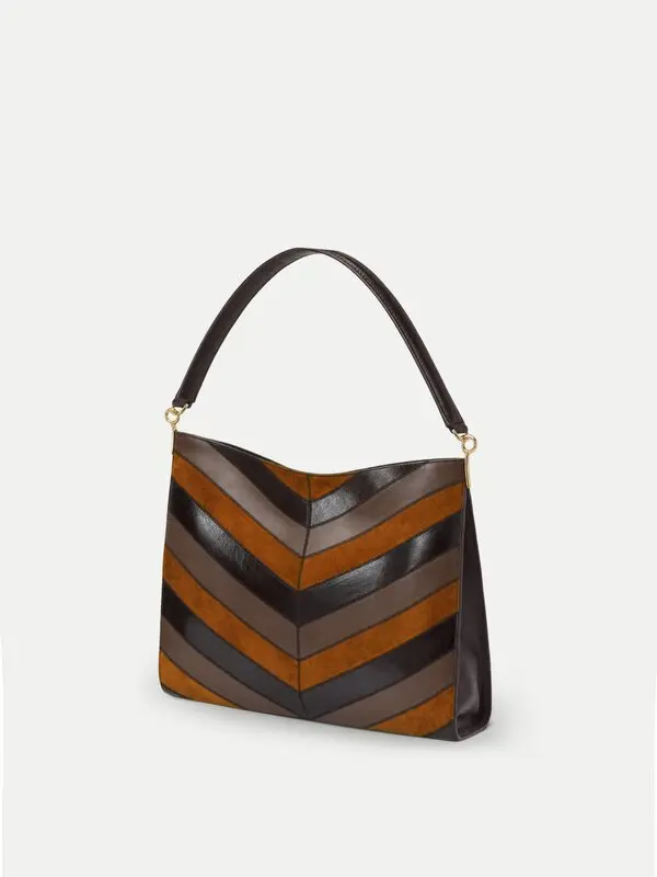 Veronica Beard Chevron Vida Shoulder Bag