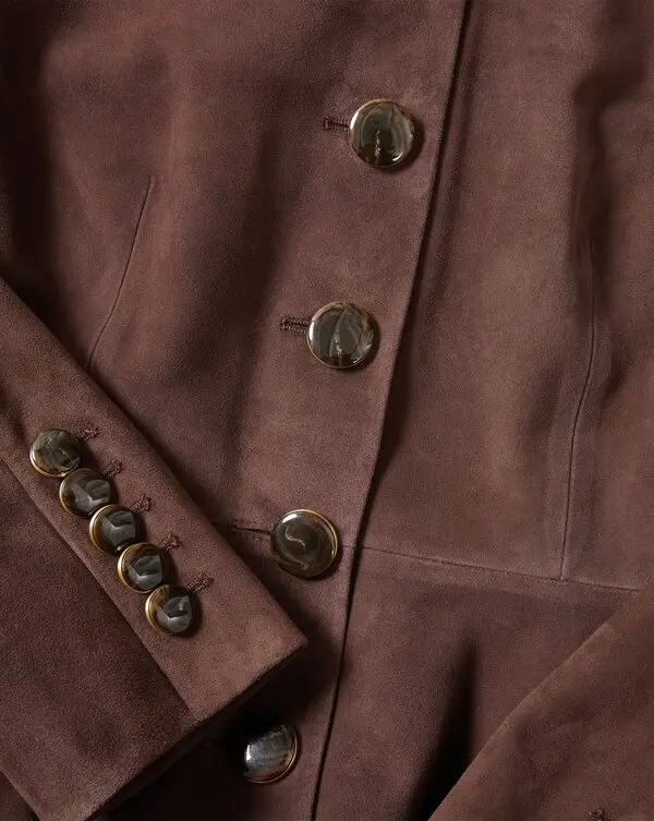 Veronica Beard Quinn Suede Peplum Jacket
